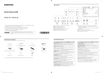 Samsung PM43F-BC Quick Setup Guide | Manualzz