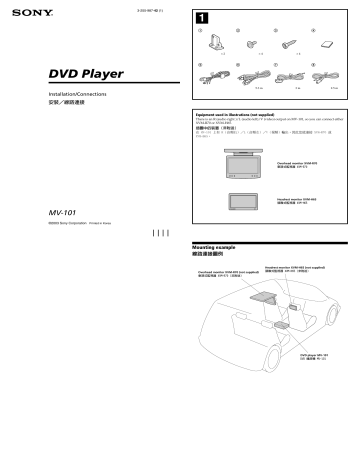 Sony MV-101 Installation Guide | Manualzz