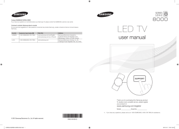 Samsung UN60ES8000F 60" LED 8000 Series (2012) Quick Guide | Manualzz