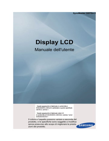 Samsung 320TSn-3 Guida utente | Manualzz