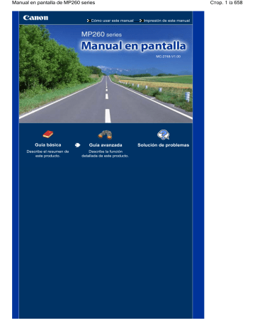 Canon PIXMA MP260 | Manualzz