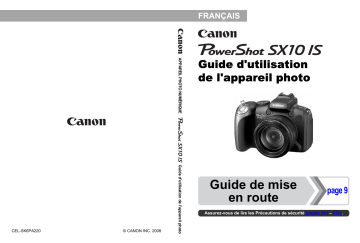 Canon PowerShot SX10 IS Mode d'emploi | Manualzz