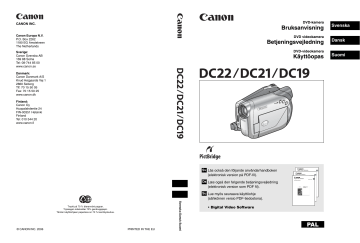 Canon DC22 Ohjekirja | Manualzz