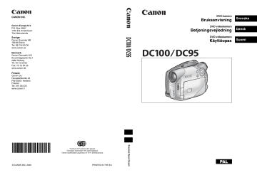 Canon DC100 Ohjekirja | Manualzz