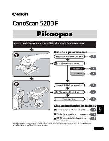 Canon CanoScan 5200F Pikaopas | Manualzz