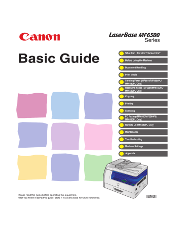Canon i-SENSYS MF6580PL Basic Guide | Manualzz