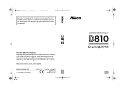 Nikon D810 - User manual, User guide, Product Manual