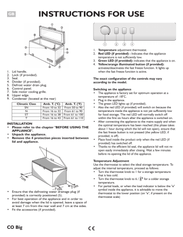 Chest Freezer Instructions for Use | Manualzz
