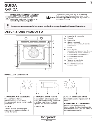 HOTPOINT/ARISTON FA3 540 P IX HA Guida utente | Manualzz
