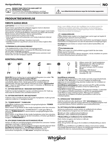 Whirlpool WHBS 92F LT K Setup and user guide | Manualzz