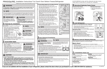 Frigidaire Gallery FGHD2368TF Installation Guide | Manualzz