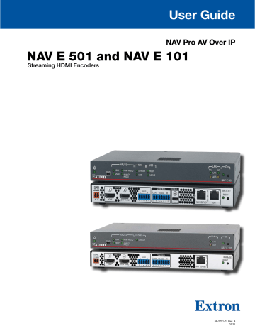 Extron NAV E 501 User Guide | Manualzz