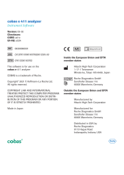 Roche cobas e 411 - Operator's manual, Manual, Reference guide