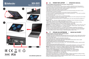 Defender NS-501 Stand for laptop Instruction | Manualzz