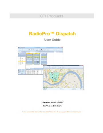 CTI Products RadioPro Dispatch Client User Guide | Manualzz