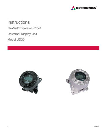 Det-Tronics FlexVu® Universal Display UD30 Instructions | Manualzz