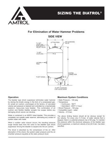 Amtrol Diatrol Sizing Guide | Manualzz