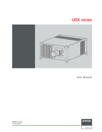 Barco UDX-W32 Projector User Manual | Manualzz
