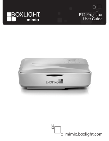 Boxlight P12 BIW Projector User Manual | Manualzz