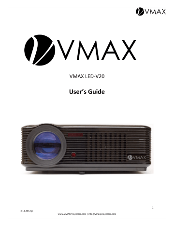 VMAX LED-V20 Projector User Manual | Manualzz