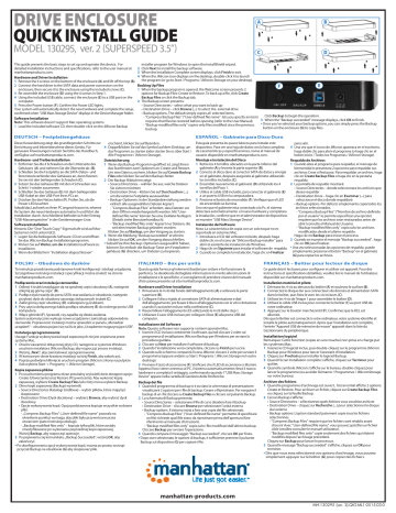 Manhattan 130295 Drive Enclosure Instructions | Manualzz