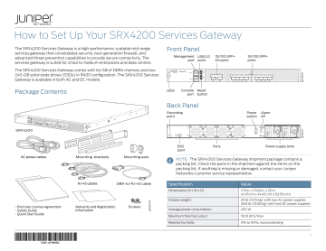 Juniper SRX4200 Quick Start | Manualzz