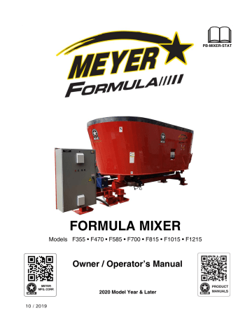 Meyer Stationary Formula Mixer Owner Manual | Manualzz