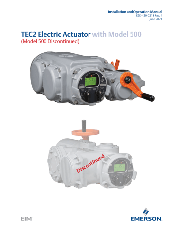 EIM TEC2 Electric Actuator Owner's Manual | Manualzz