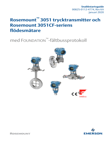 Rosemount 3051 trycktransmitter med FOUNDATION™ Fieldbus, 3051CF ...