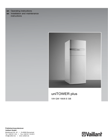 Vaillant uniTOWER Instructions | Manualzz
