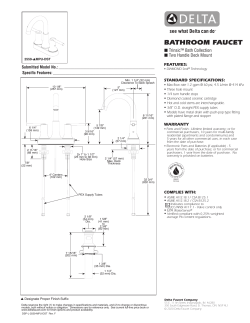 Delta Faucet 2559-MPU-DST - Installation manual, Manual, Operating ...