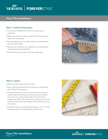 Mohawk FS01P43C9SOE1L1 ForeverStyle 22-Pack Cream Travertine Porcelain ...