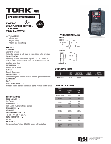 TORK EWZ103 Timers In-Wall Countdown Lighting Timer Manual | Manualzz