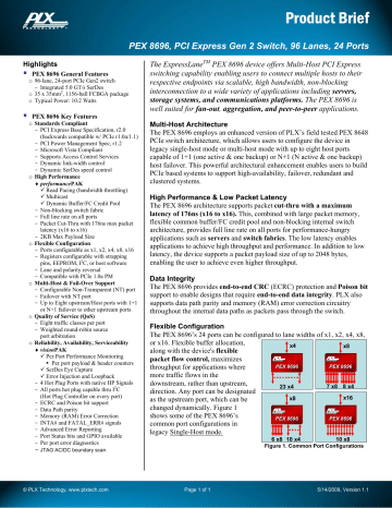 Broadcom PEX 8696 Product Overview Specification | Manualzz