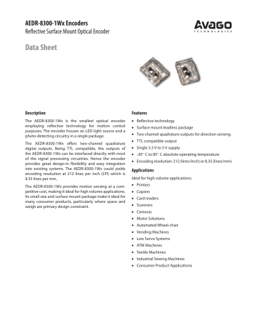 Broadcom AEDR-8300-1Wx Encoders Reflective Surface Mount Optical ...