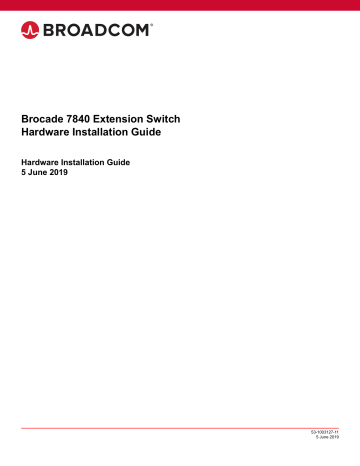 Broadcom Brocade 7840 Extension Switch Hardware User Guide | Manualzz