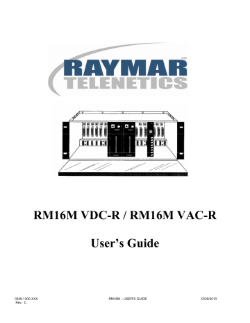 Raymar-Telenetics RM16M User Manual | Manualzz