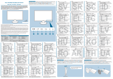 Asus VE248Q Monitor Quick Start Guide | Manualzz