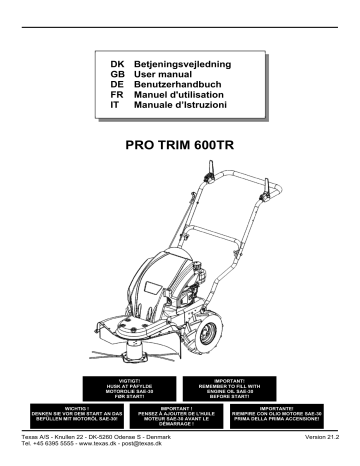 Texas Pro Trim 600TR Manual | Manualzz
