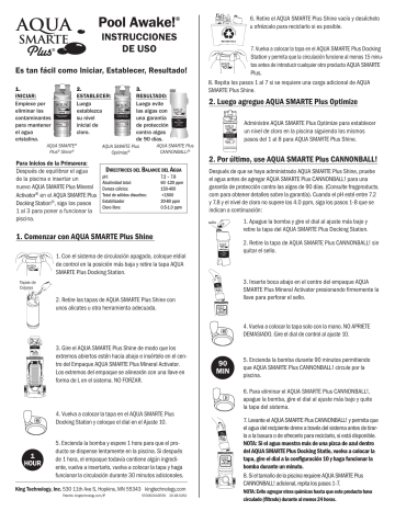 King Technology AQUA SMARTE Plus Awake Manual de usuario | Manualzz