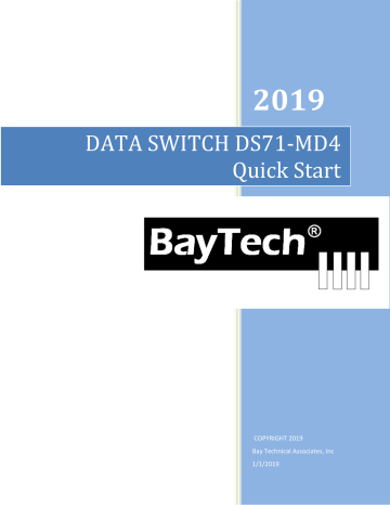 Baytech DS71-MD4 Quick Start Guide | Manualzz