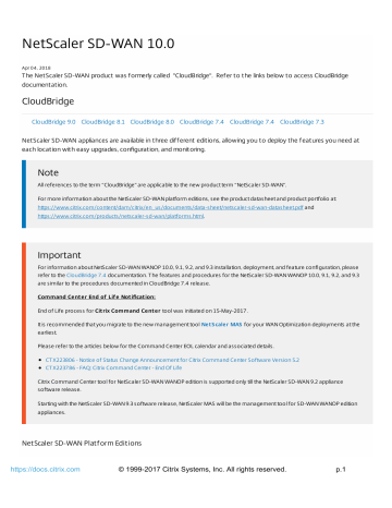 Citrix NetScaler SD-WAN 10 Manual | Manualzz