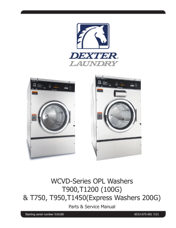 Dexter Laundry T-750 6-Cycle Express Washer Service Manual | Manualzz
