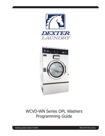 Dexter Laundry T-1200 6-Cycle Washer Programming Manual | Manualzz