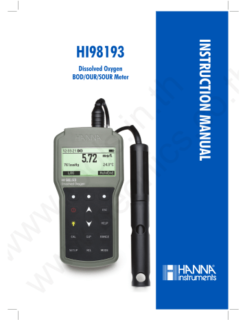 Hanna Instruments HI98193 Instruction Manual | Manualzz