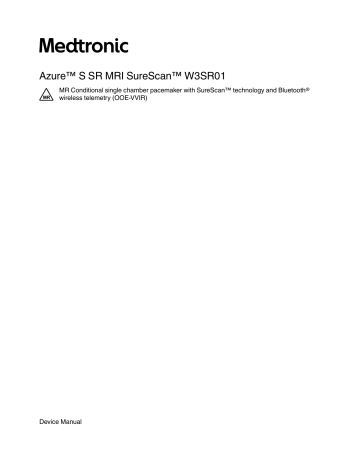 Medtronic Azure S SR MRI SureScan W3SR01 Device Manual | Manualzz