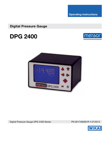 mensor DPG 2400 Operating Instructions Manual | Manualzz
