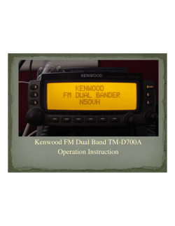 Kenwood TM-D700A - Owner's manual, User manual, User's manual, instruction manual | manualzz.com