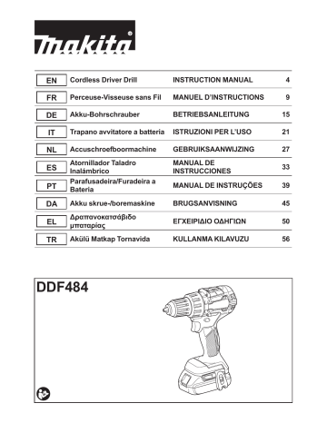 Makita DDF484 Instruction manual | Manualzz