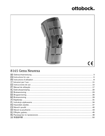 Otto Bock 8165 Genu Neurexa Instructions For Use Manual | Manualzz